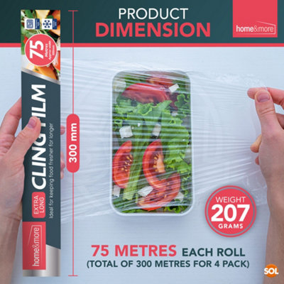 12pk Cling Film For Catering Bulk Pack, 12 Rolls - 30m x 30cm Wide ...