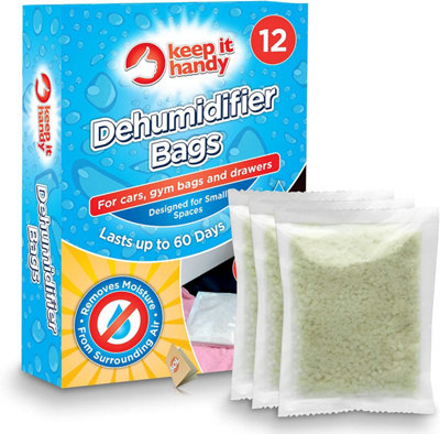 12pk Dehumidifier Bags - Moisture Absorbers for Home, Drawers, Wardrobe ...