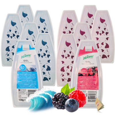 12pk Gel Air Fresheners for Home Pacific Surf & Fresh Berries, Room ...