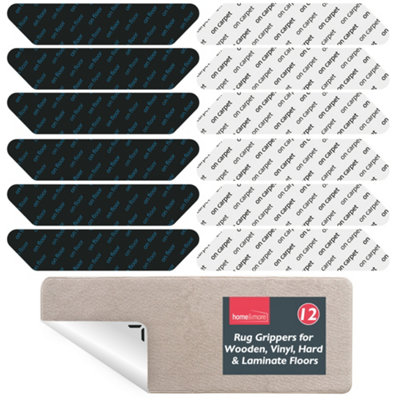 12pk Rug Grippers for Hardwood Floors, Anti Slip Rug Grippers for ...