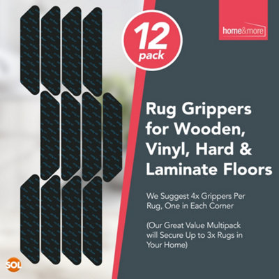 12pk Rug Grippers for Hardwood Floors, Anti Slip Rug Grippers for ...
