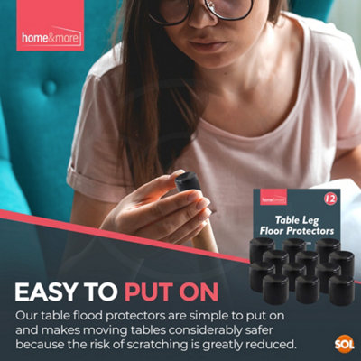 12pk Silicone Chair Leg Floor Protectors, Prevent Scratching Squeaking ...