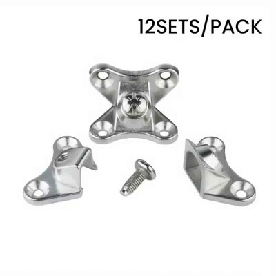 12Set Zinc Alloy Corner Code Right Angle L Shaped Support Connector ...