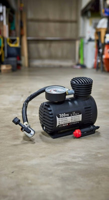 12V Air Compressor Inflator 300PSI, Pressure Gauge, 10ft Cord, Multi ...
