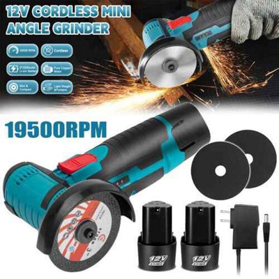12V Cordless Mini Angle Grinder with 2 Batterie