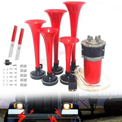 12V Dixie Musical Air horns Dukes Of Hazzard 5 Trumpet Car Truck Air ...