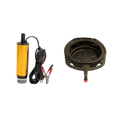 12V FUEL WATER DIESEL TRANSFER PUMP/FILTER SUBMERSIBLE PORTABLE CLIP ON ...