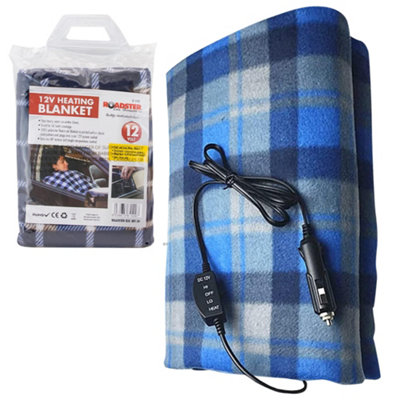 12v Heating Travel Blanket Soft Cozy Warm Winter Car Power Socket Lightweight