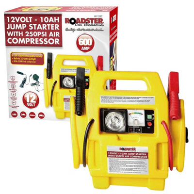 12V Portable Car Jump Starter Air Compressor Battery Start Booster ...