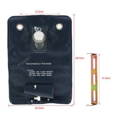 12V Universal Windshield Washer Pump Bag Kit With Jet Button Switch for ...
