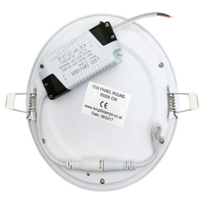 12w LED Round Ceiling Panel 6500k Cool White