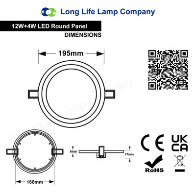 12w Recessed Ceiling LED Round Ring Panel Green
