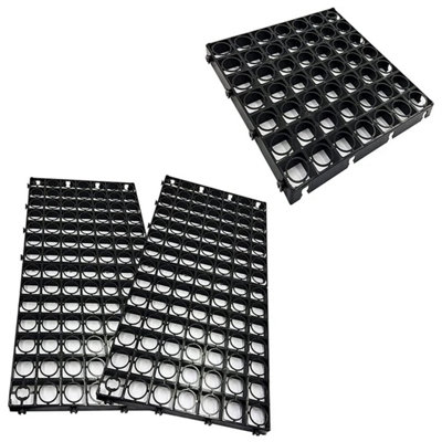 12x Black Protective Plastic Paving Driveways Grid Mats | DIY at B&Q