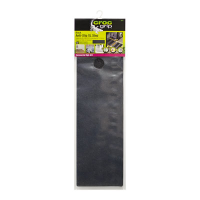 12X Croc Grip Black XL Anti Slip Decking Strip - 500mm x 150mm Heavy ...