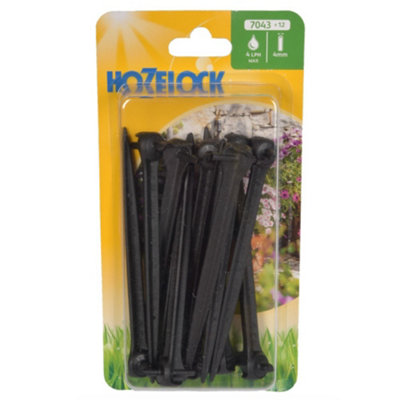 12x Hozelock 7043 Asta End Line Pressure Compensating Dripper Spikes ...