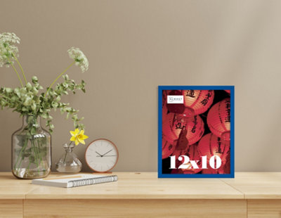 12X10 BLUE PICTURE FRAME (30.5 X 25.4CM) POSTER, PHOTO, ARTWORK ...