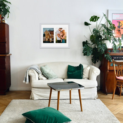 12x10 Inch 2 Opening Photo Collage Frame, Display Two 7x5 Inch Photos ...