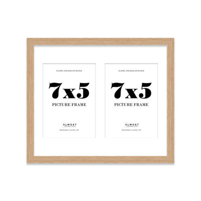 12x10 Inch 2 Opening Photo Collage Frame, Display Two 7x5 Inch Photos ...