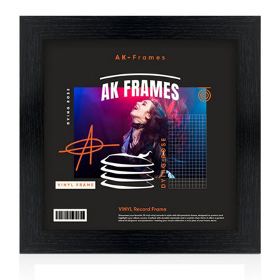12x12" Black Modern Vinyl Record Frame For 12 Inch LP Album Covers ...