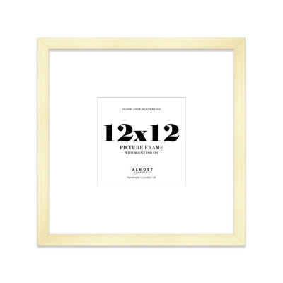 12x12" Gold Picture Frame - 12x12" Square Frame with 9x9" Mount for ...