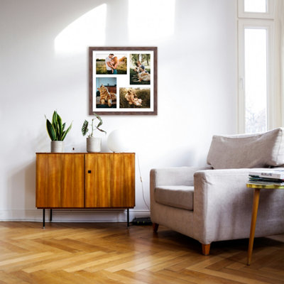 12x12 Inch 4 Opening Photo Collage Frame, Display Four 6x4 Inch Photos ...