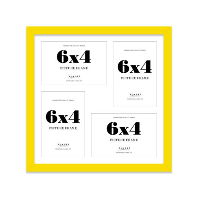 12x12 Inch 4 Opening Photo Collage Frame, Display Four 6x4 Inch Photos ...