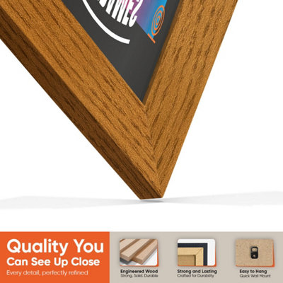 12x12" Oak Modern Vinyl Record Frame For 12 Inch LP Album Covers ...