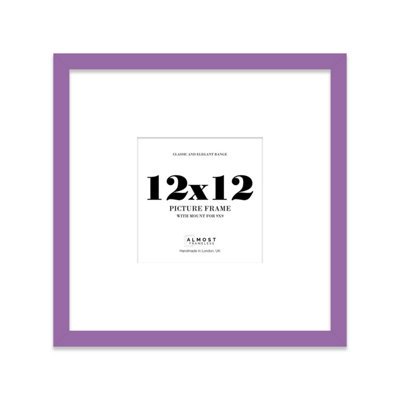 12x12" Purple Picture Frame - 12x12" Square Frame with 9x9" Mount for ...
