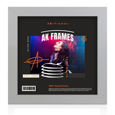 12x12" Silver Modern Vinyl Record Frame For 12 Inch LP Album Covers ...