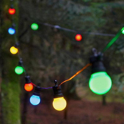 13 Meters RGB String Light Kit, 5V 5W (20 RGB Bulbs + IR Remote + UK ...