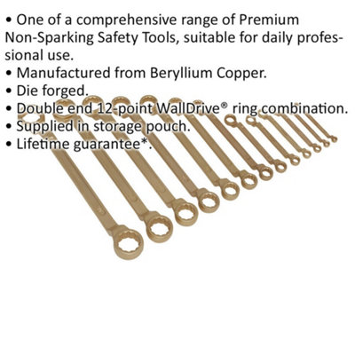 13-Piece Beryllium Copper Non-Sparking Spanner Set for Professionals ...
