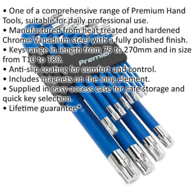 13-Piece Extra-Long Jumbo TRX-Star Key Set with Anti-Slip Coating - T10 ...