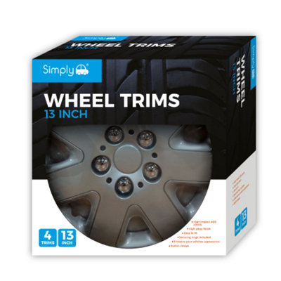 13" Wheel Trims Set "Prime" set of 4 by Simply | DIY at B&Q