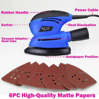130W Detail Sander Handheld Electric Sander Palm Sander Mouse Sander ...