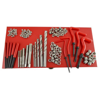 131pc Thread Repair Tool Helicoil Metric Rethread M5 - M12 Stainless Steel