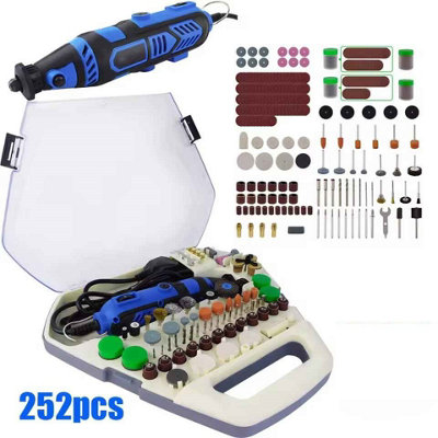 135W Rotary Tool Kit with 252 Accessories Engraver Sander Polisher