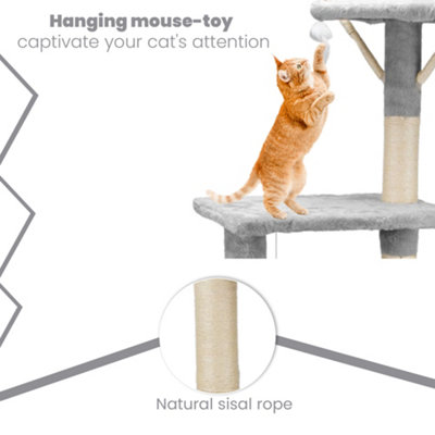 138CM CAT TREE HOUSE OUTDOOR CAT TOWER CLIMBING TREE INDOOR CAT TOWERS