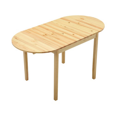 139 x 70 x 75cm Expandable Oval Wooden Dining Table Folding Kitchen ...