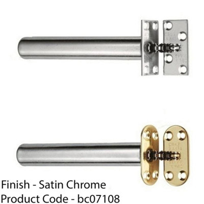 139mm Concealed Chain Spring Fire Door Closer - Satin Chrome Radius