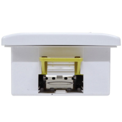 13A 2 Gang Double Pole Switched Socket with 35mm Dry Lining Box, White ...