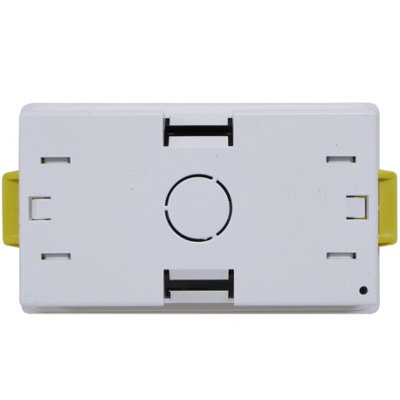 13A 2 Gang Double Pole Switched Socket with 35mm Dry Lining Box, White ...