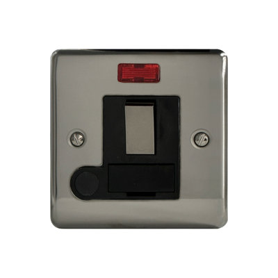 13A Switched Spur c/w Neon + FO Black Nickel, Black Insert, 10