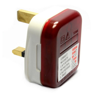 13A UK Mains Socket Tester - Quick Earth Polarity & Wiring Safety ...