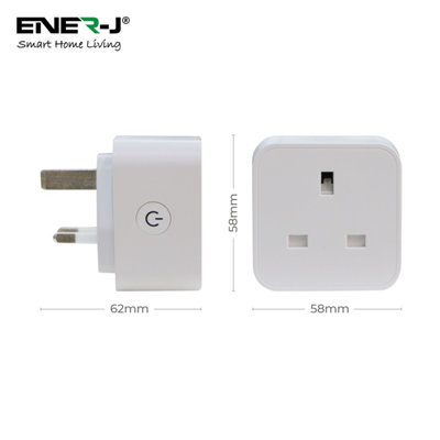 13A WIFI Smart Plug, UK BS Plug With Energy Monitor