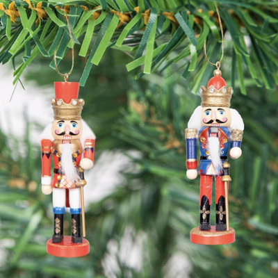 13cm Wooden Nutcrackers Figures Christmas Ornament 4Pcs Set