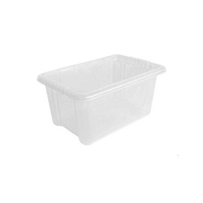 13L Plastic Storage Boxes with Black Lids Stackable Storage for Office ...