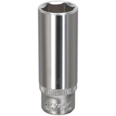13mm Forged Steel Deep Drive Socket 1/4" Square Drive Chrome Vanadium ...