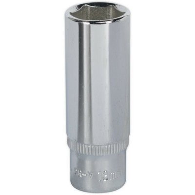 13mm Forged Steel DEEP Drive Socket - 1/4" Square Drive Polished Chrome ...