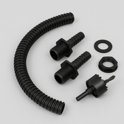 13mm Rainwater Butt Linking 2m Kit with Flexible Hose and Connectors ...