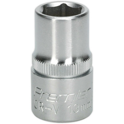 13mm Steel Drive Socket - 1/2" Square Drive - Chrome Vanadium Wrench ...